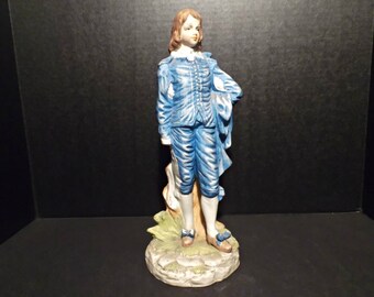 Blue boy figurine | Etsy