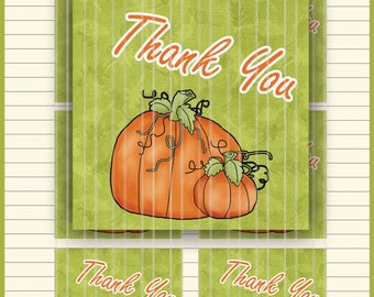 Items similar to Fall Autumn Printable I'm Thankful For Cards, Instant ...