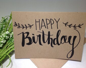 Rustic birthday card | Etsy