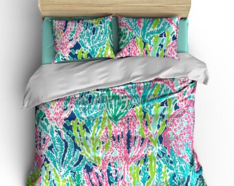 Coral bedding | Etsy