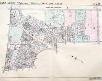1891 Map of Lower Makefield Township Bucks County Pennsylvania