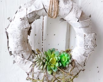 Birch bark wreath | Etsy