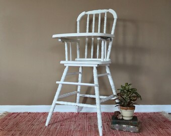 Wooden high chair | Etsy