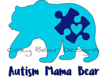 Autism mama bear | Etsy