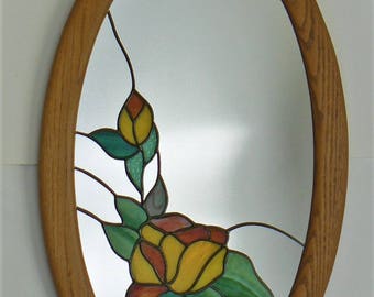 Stained glass mirror | Etsy