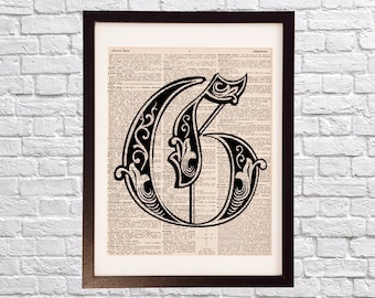 Old english g | Etsy