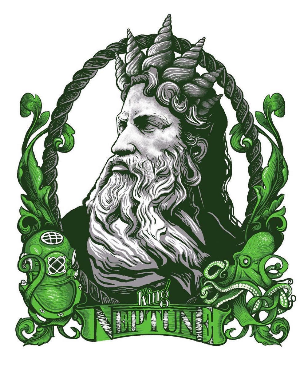 King Neptune Painting