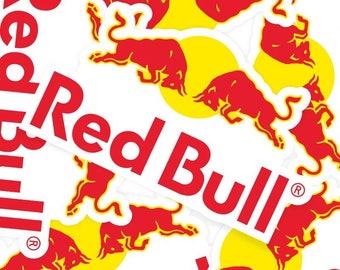 Red bull sticker | Etsy