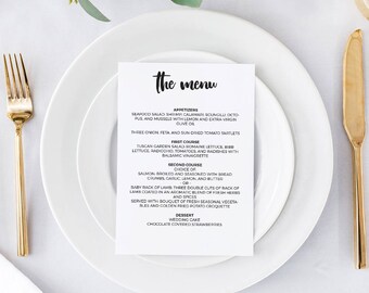 Hand lettered menu | Etsy