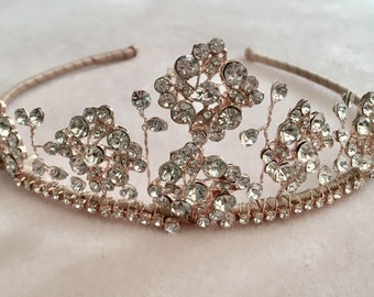Rose gold tiara | Etsy