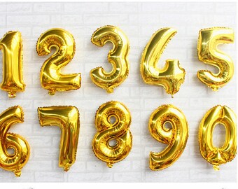 Number balloons | Etsy