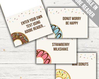 Donut labels | Etsy