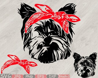 Yorkie silhouette | Etsy