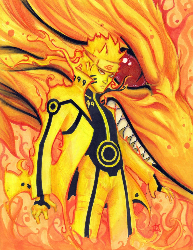 Naruto 9 Tailed Fox Poster Print