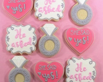 She said yes cookie | Etsy