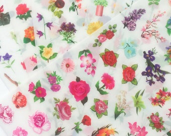 Flower stickers | Etsy