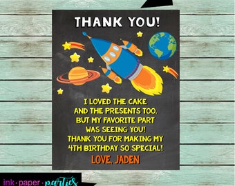 Space thank you card | Etsy