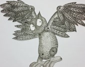 Items similar to Woodland Animal OWL Paper Doll Puppets Pattern ...