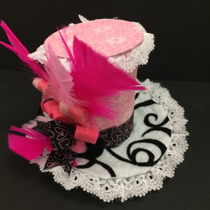 Pink mini top hat | Etsy