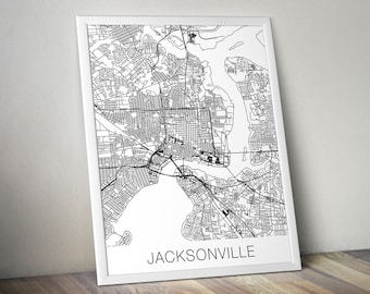 Jacksonville map | Etsy
