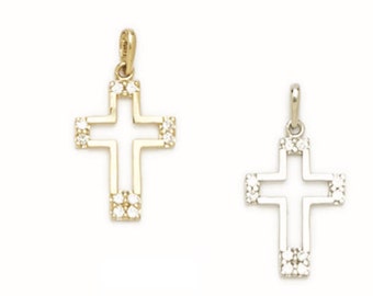 White gold cross | Etsy