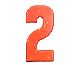 10 Vintage Metal Number 2 Marquee Signage Number