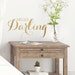 Hello Darling Greeting Quote Vinyl Decal for Bedroom Decor