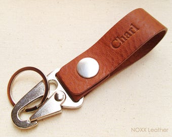 Leather key clip | Etsy