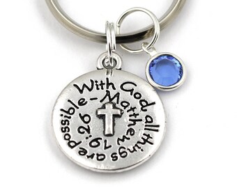 Bible verse keychain | Etsy