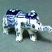 Miniature Ceramic White Royal Elephant Animal Funny Cute