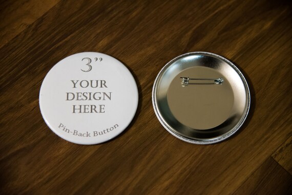 3 Pinback Photo Button Custom Photo Button
