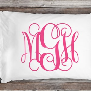 Monogram pillow case | Etsy