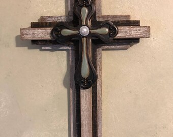 Rustic wall cross | Etsy