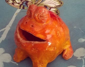 Items similar to Wood Tree Frog ornament woodcut Tree frog decoration ...