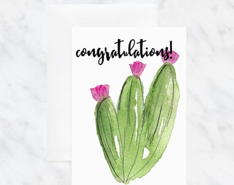 Cactus card | Etsy