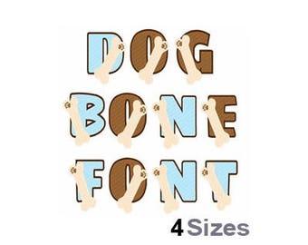 Dog bone font | Etsy
