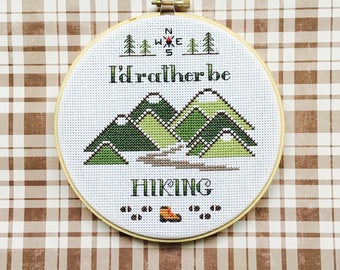 Mountain crossstitch | Etsy