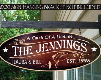 Fishing signs | Etsy