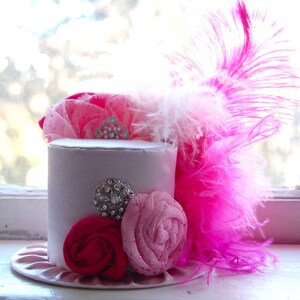 Pink mini top hat | Etsy