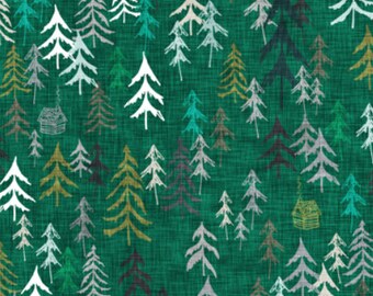 Pine tree fabric | Etsy