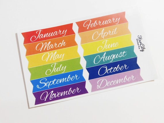Month Planner Stickers Rainbow Month Stickers Calendar month-planner-stickers-rainbow-month-stickers-calendar