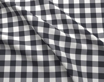 Gray plaid fabric | Etsy