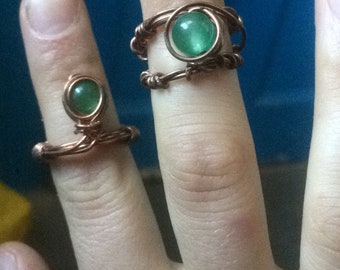 Subtle Wavy Rings in Twisted and Plain. Available in Copper