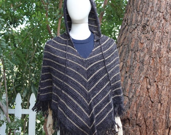 Hooded poncho | Etsy