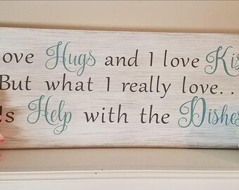 Wash dishes sign | Etsy