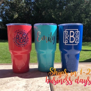 Monogram tumbler | Etsy