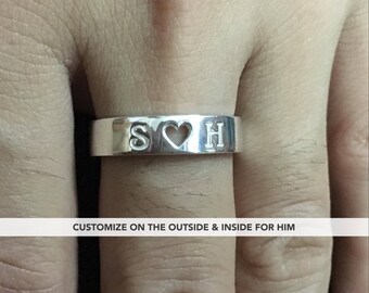 Mens promise ring | Etsy