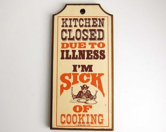 Kitchen closed sign | Etsy