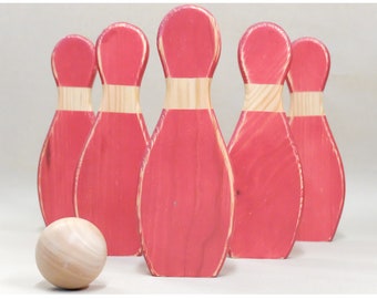 DIY bowling game wooden bowling pins