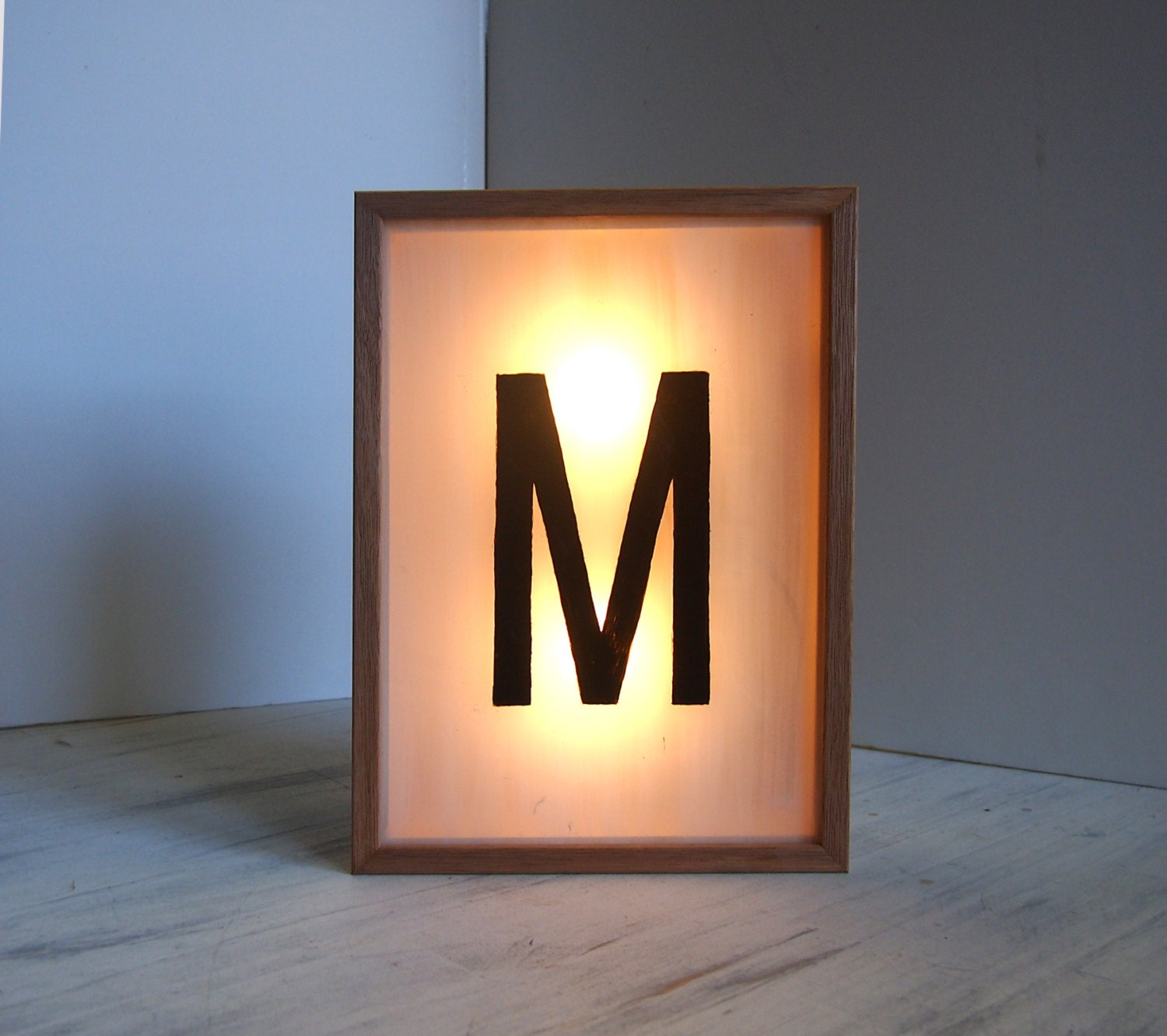 Light Box Hand Painted Name Initial Letter M